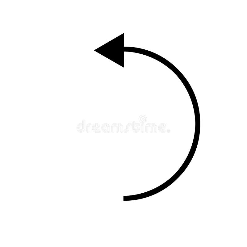 Vector Negro De Flecha Redonda Imagen de archivo - Ilustración de ...