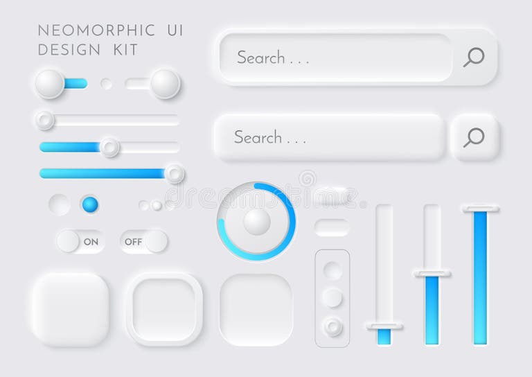 Vector Ux, Ui Kit. Interface Buttons, Sliders Set Stock Vector ...