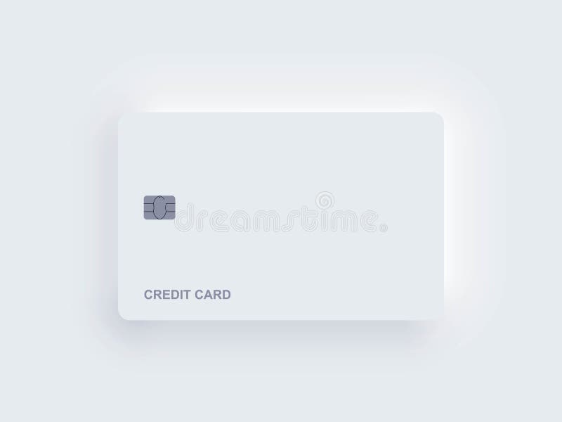 Vector Neomorphism Plastic Credit Card Template Stock Vector ...