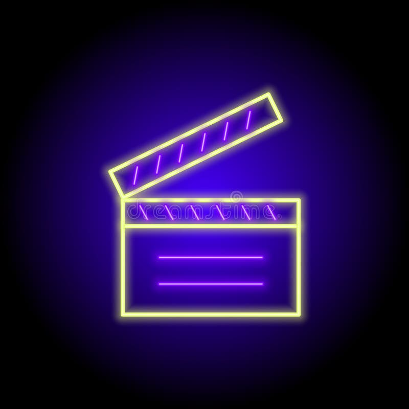 Neon Clapboard Stock Illustrations – 233 Neon Clapboard Stock ...