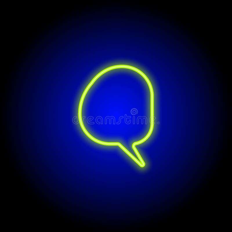 Neon Message Icon with a Star Symbol on it Stock Vector - Illustration ...