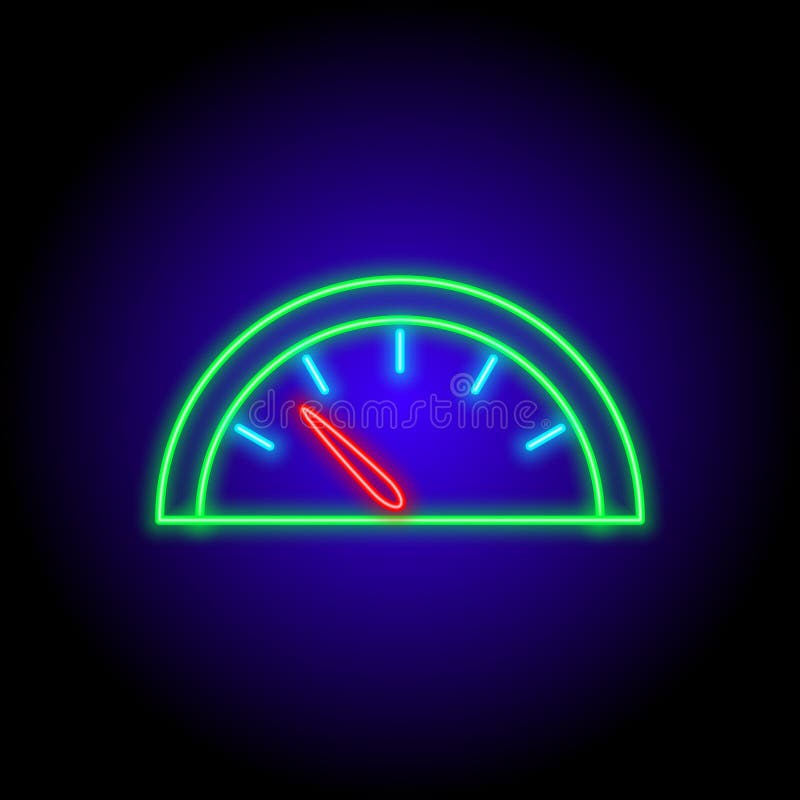 Neon Speedometer Stock Illustrations – 848 Neon Speedometer Stock ...