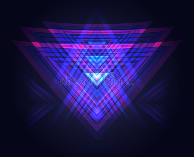 Vector Neon Geometric Background. Stock Vector - Illustration of design ...