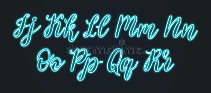 Cursive Neon Sign Stock Illustrations – 444 Cursive Neon Sign Stock ...