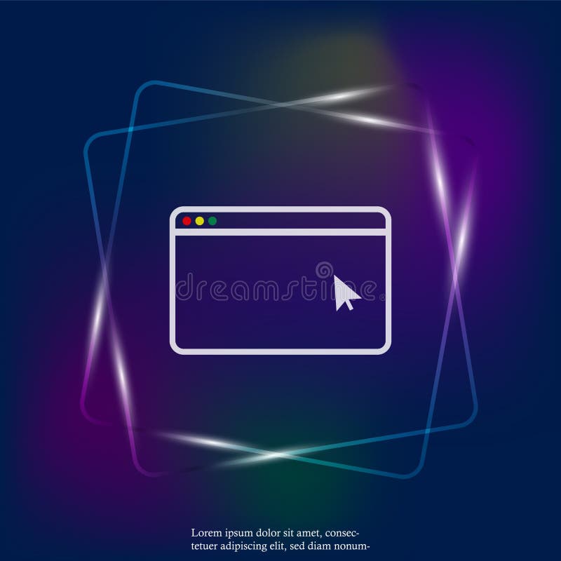 Browser Neon Icon. Elements Of Web Set. Simple Icon For Websites, Web ...