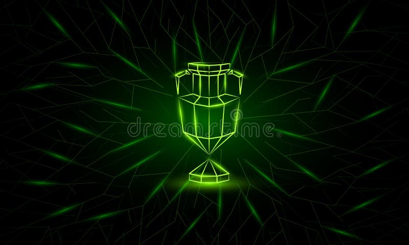 Vector Neon Low Poly Euro Cup Banner. Stock Vector - Illustration of ...