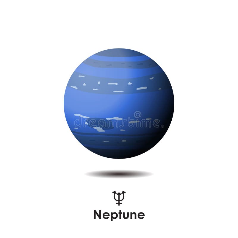 Vector Neptune on Background with Symbol Stock Vector - Illustration of ...