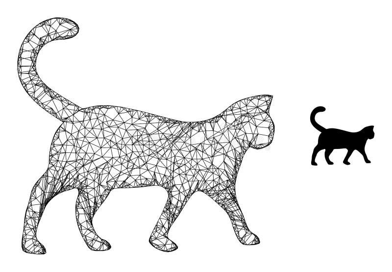 Wireframe Cat Stock Illustrations – 255 Wireframe Cat Stock ...