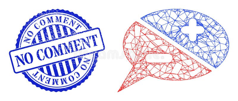 Textured No Comment Stamp Seal and Network Chat Arguments Web Mesh ...