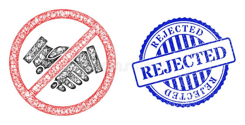 Grunge Red Rejected Square Rubber Seal Stamp Stock Vector ...