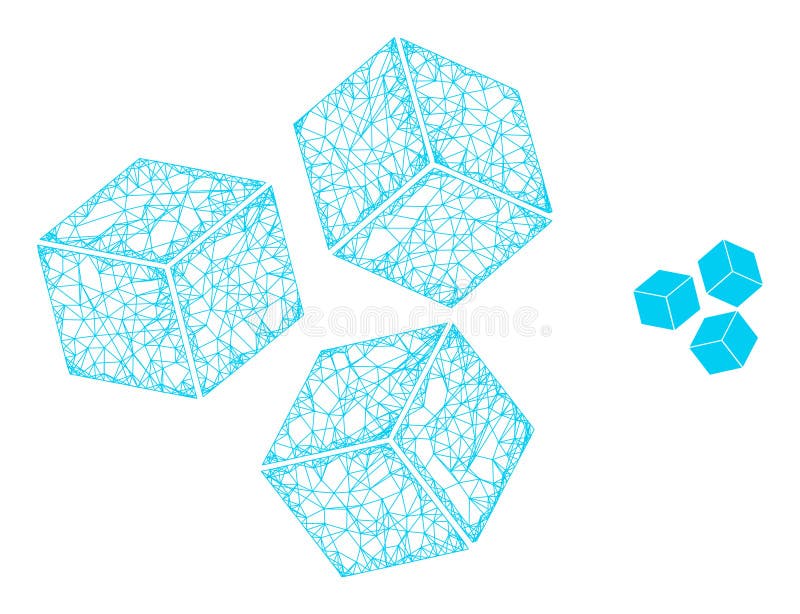 Net Mesh Cubes Icon stock vector. Illustration of linear - 240192068