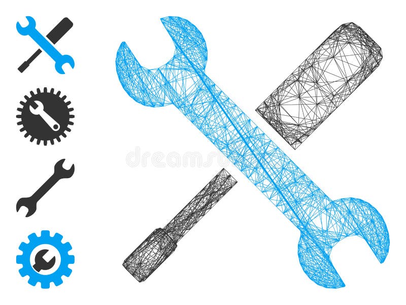 Linear Tools Vector Mesh stock illustration. Illustration of component ...