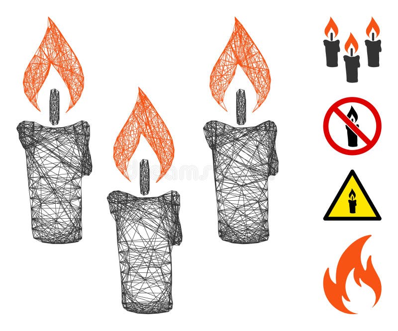 Net Candles Vector Mesh stock illustration. Illustration of connection ...