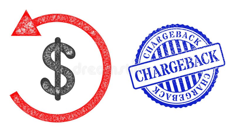 Grunge Chargeback Badge and Network Chargeback Mesh Stock Vector ...