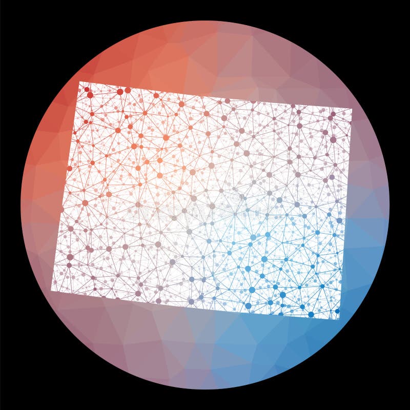 Vector Network Colorado Map. Stock Vector - Illustration of country ...