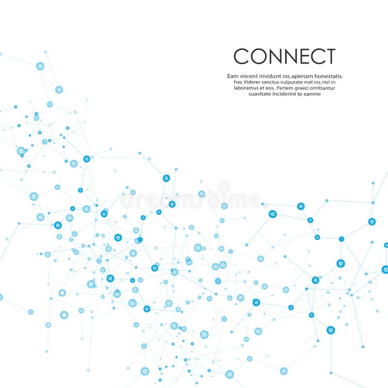 Vector Network Connect Line Design Stock Vector - Illustration of media ...