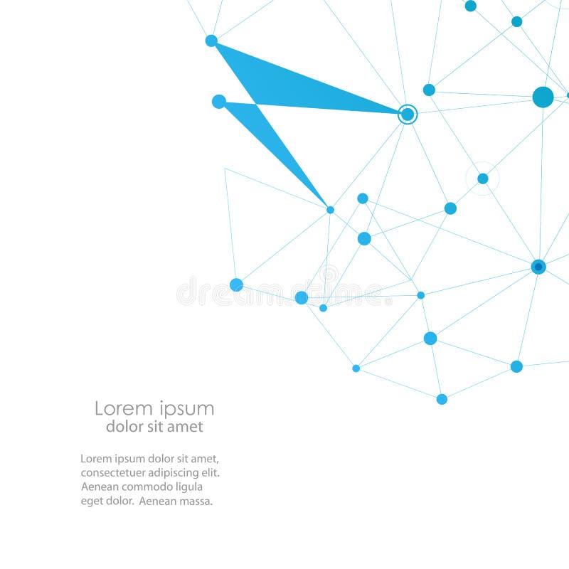 Vector Network Design Digital Element. Geometric Graphic Illustration ...