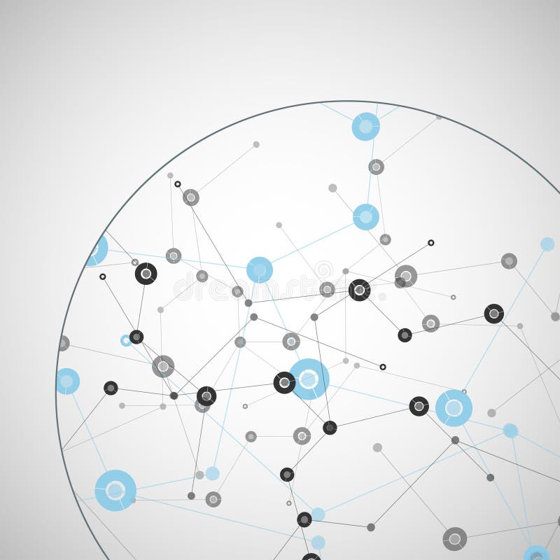 Vector Network Design. Abstract Atom Element Stock Vector ...