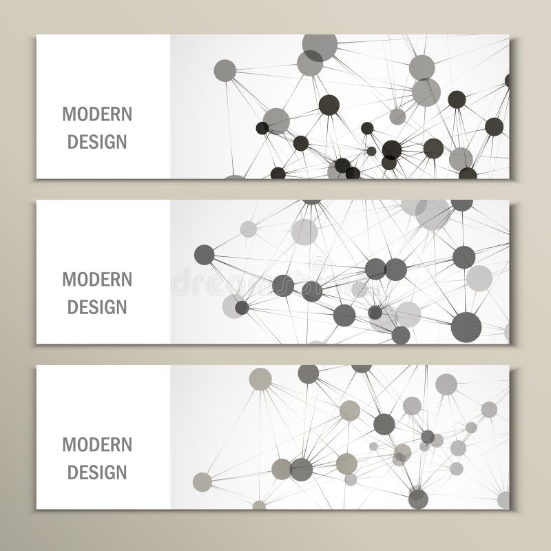 Vector Network Design. Abstract Atom Element Stock Vector ...