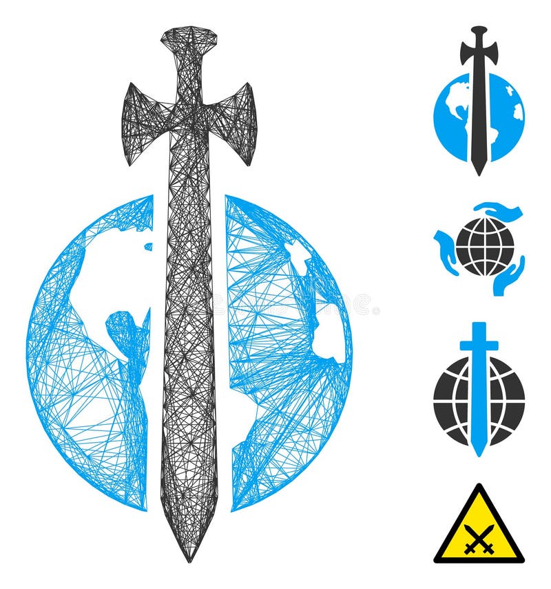 Net Earth Military Protection Vector Mesh Stock Vector - Illustration ...