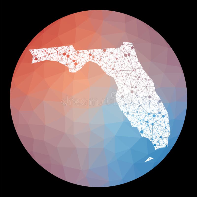 Florida network map. stock vector. Illustration of graphic - 86550729