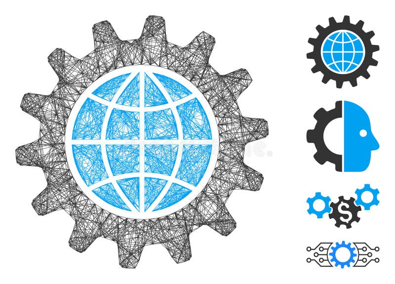 Linear Global Options Vector Mesh Stock Image - Image of manufacturing ...