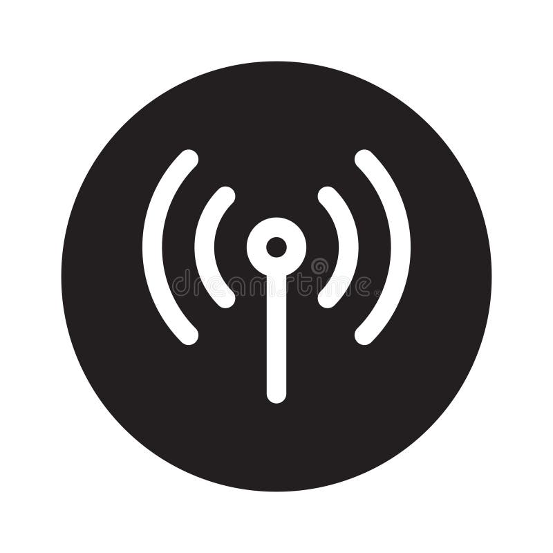 Vector Network Icon in Circles Isolated on White Background Stock ...