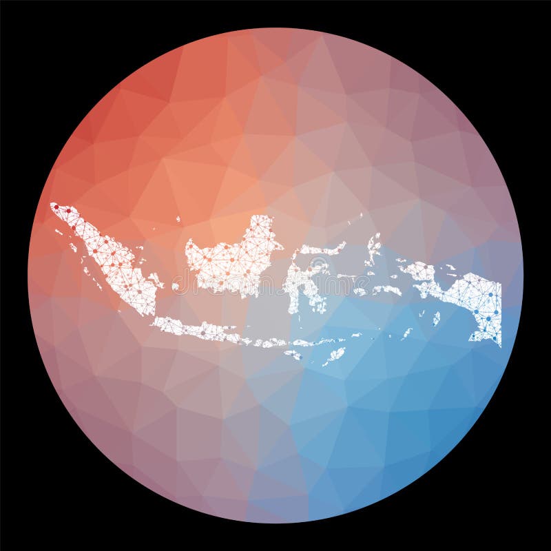 Network map of Indonesia. stock vector. Illustration of business ...