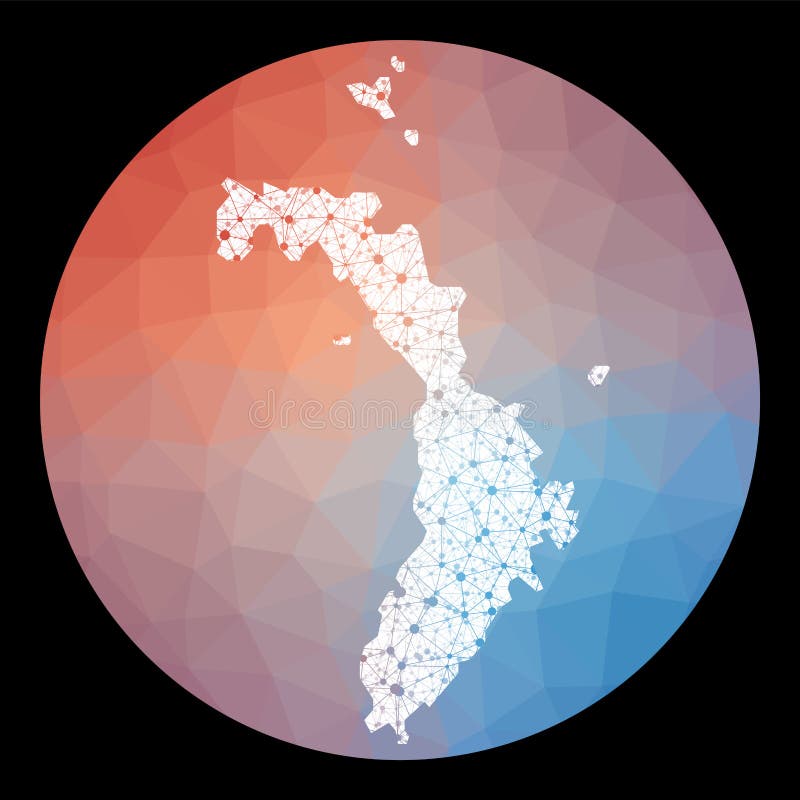 Vector Network Lord Howe Island Map. Stock Vector - Illustration of ...