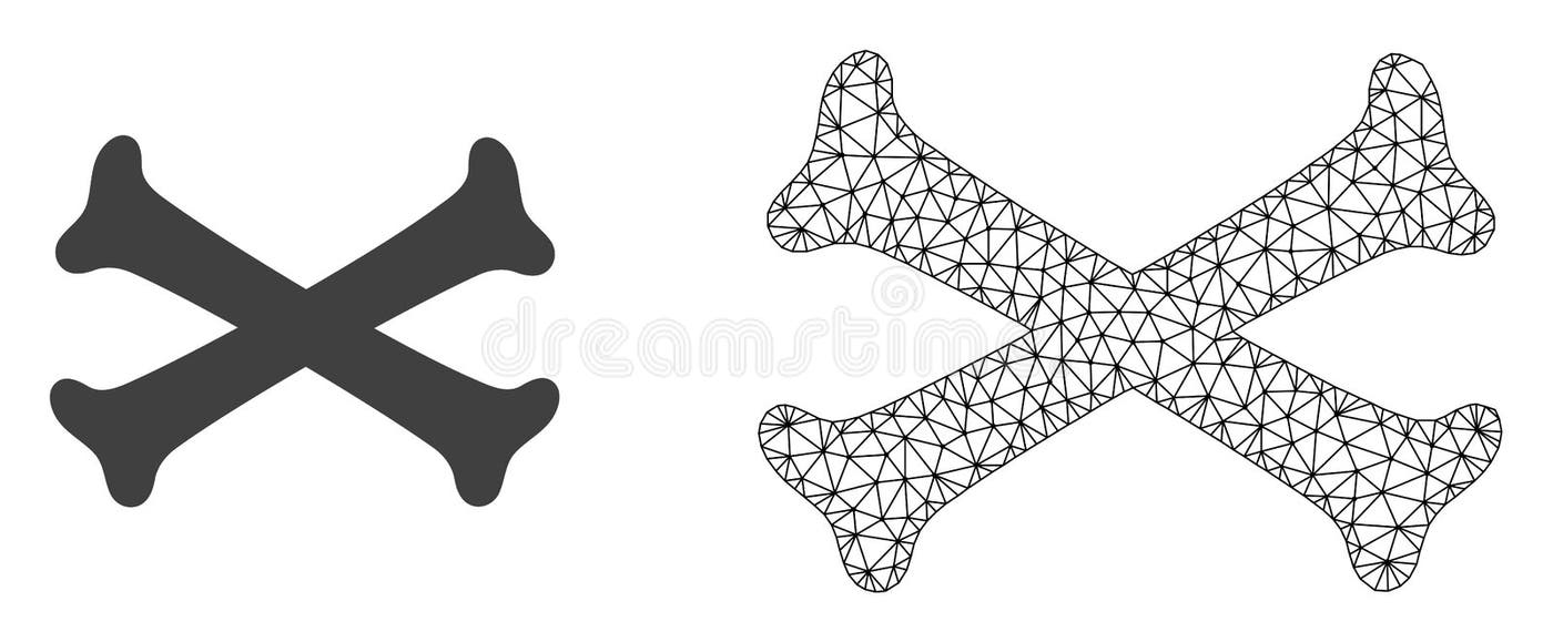 Polygonal Crossing Bones Stock Illustrations – 29 Polygonal Crossing ...
