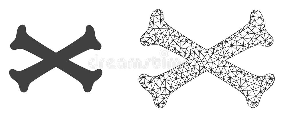 Polygonal Crossing Bones Stock Illustrations – 29 Polygonal Crossing ...