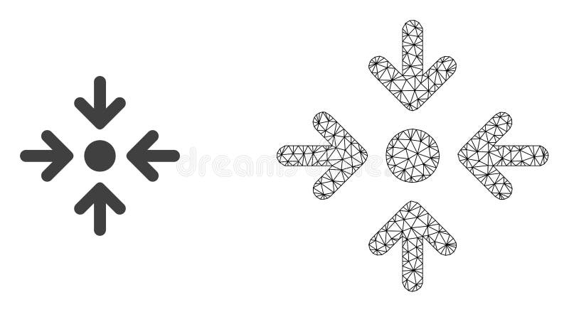 Vector Network Mesh Meeting Point and Flat Icon Stock Vector ...