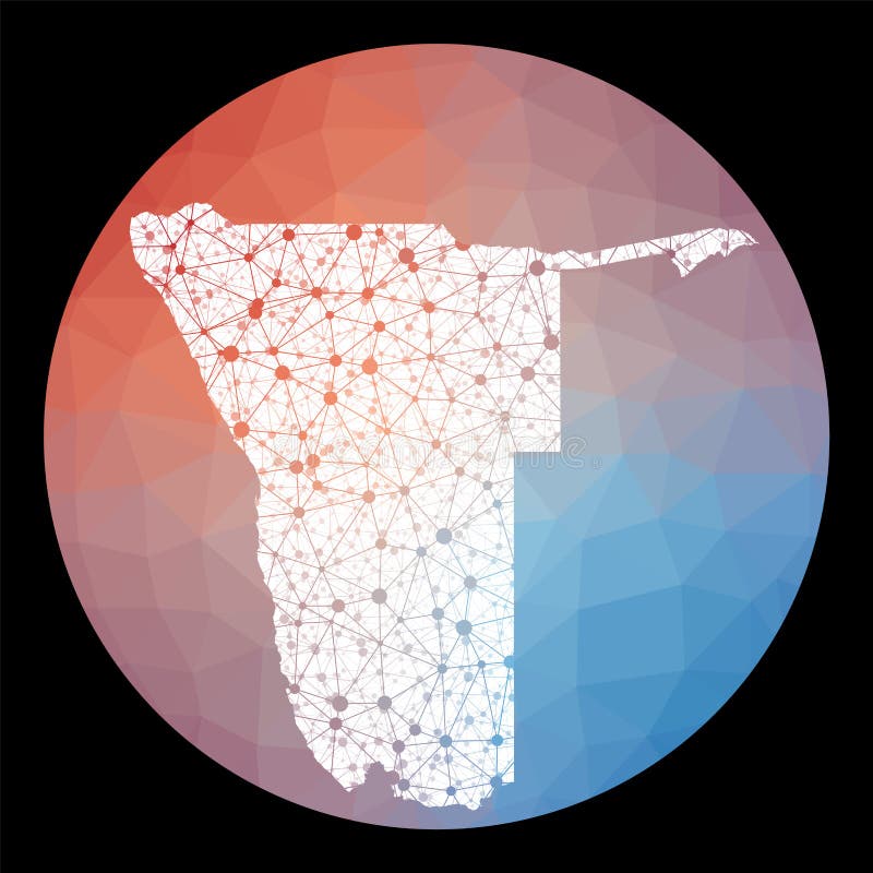 Vector Network Namibia Map. Stock Vector - Illustration of democracy ...