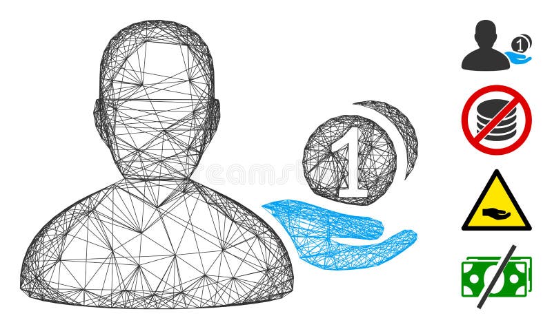 Linear Panhandler Vector Mesh Stock Illustration - Illustration of flat ...