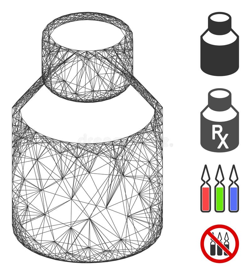 Network Phial Vector Mesh stock illustration. Illustration of cure ...