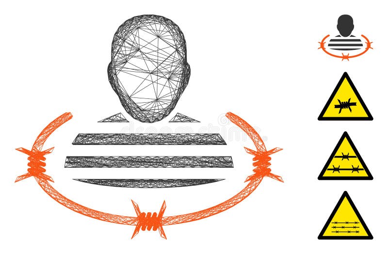 Linear Prison Vector Mesh stock illustration. Illustration of concept ...