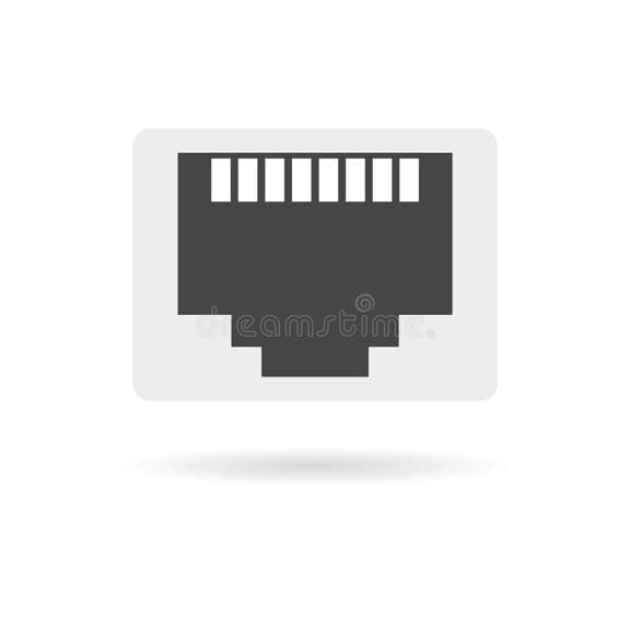 Vector network socket icon stock vector. Illustration of hosting ...