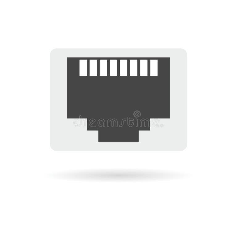 Vector network socket icon stock vector. Illustration of hosting ...