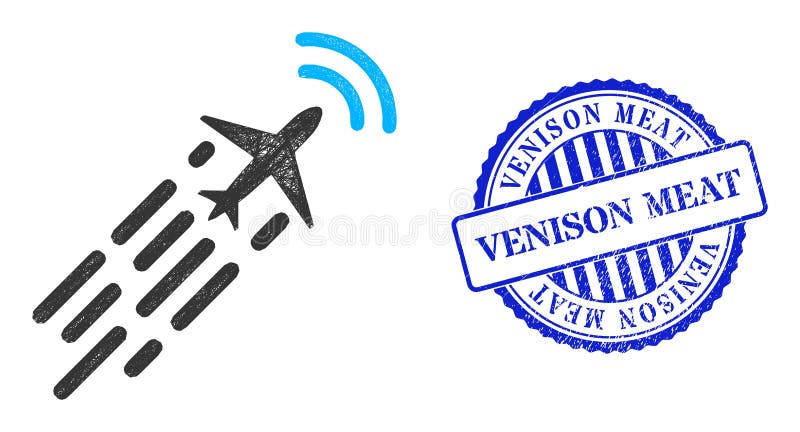 Rubber Venison Meat Seal and Hatched Supersonic Airplane Flight Mesh ...