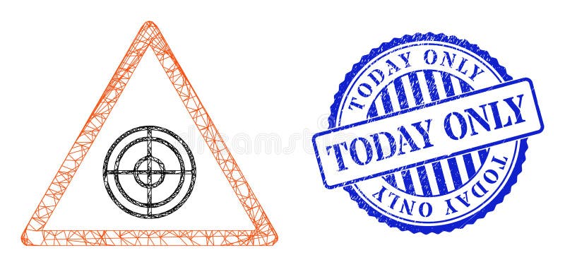 Rubber Today only Seal and Hatched Target Warning Mesh Stock Vector ...