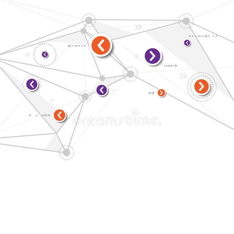 Vector Network Technology Background, Connection Polygon Abstract Arrow ...