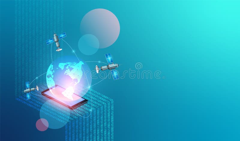 Vector Network Technology Background. Mobile Net and Internet Stock ...