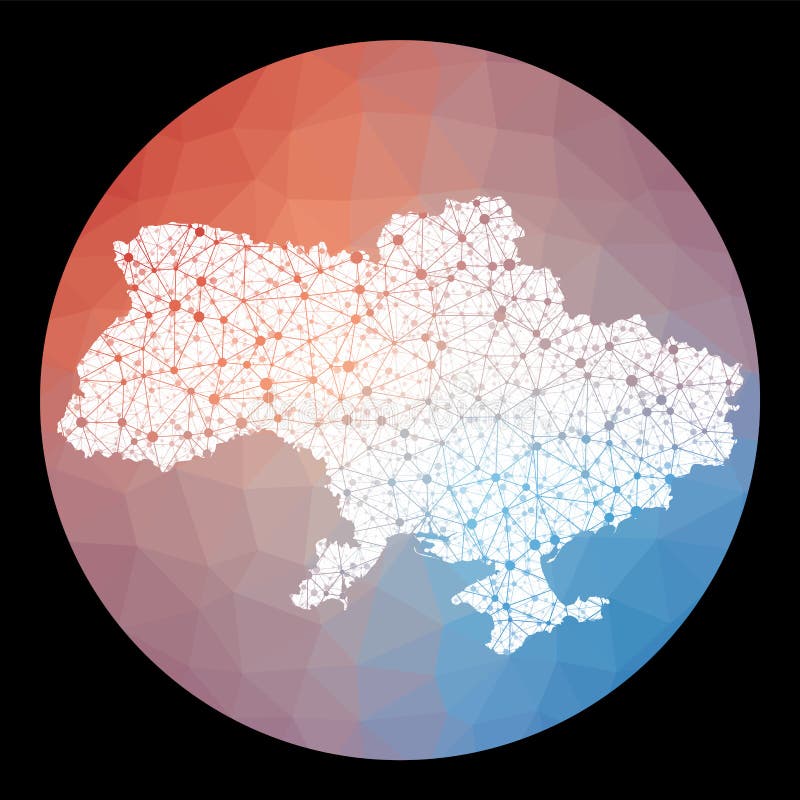 Vector Network Ukraine Map. Stock Vector - Illustration of concept ...