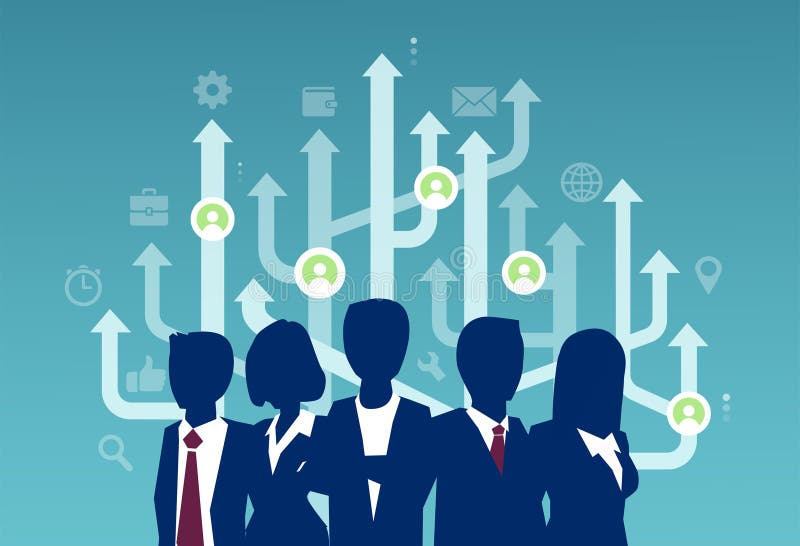 Vector of a Networking Group of Businesspeople Stock Illustration ...