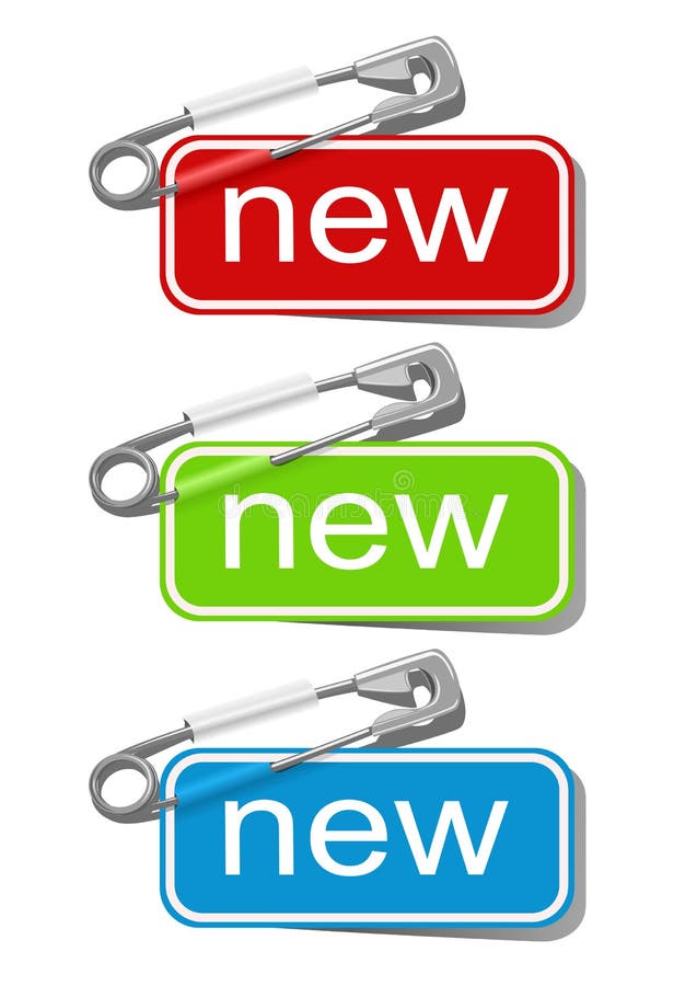 Vector new stickers stock vector. Illustration of colorful - 20580979