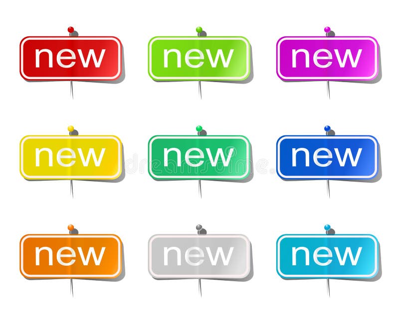 Vector NEW stickers stock vector. Illustration of product - 30928703