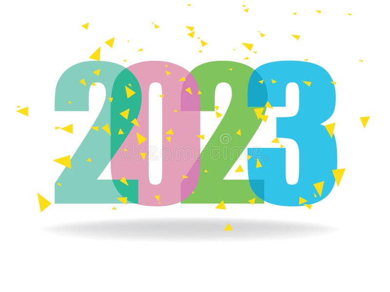 Vector 2023 New Year Colorful Stock Vector - Illustration of isolated ...