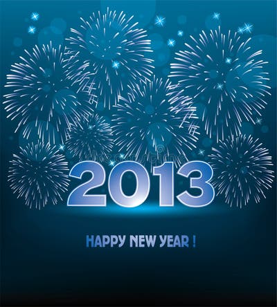 Vector new year fireworks stock vector. Illustration of card - 27860133