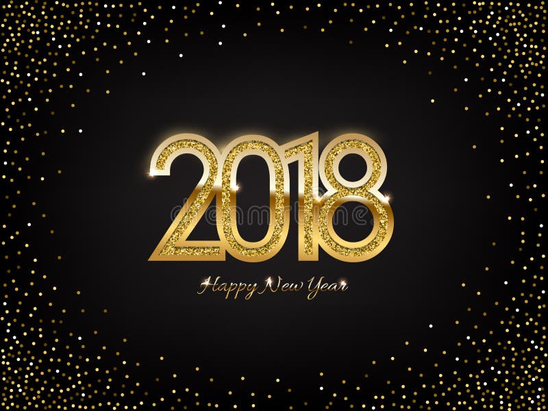 2018 Sign. Vector New Year Illustration. Stock Vector - Illustration of ...