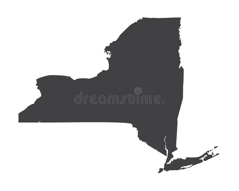 Vector New York State Map Silhouette Stock Illustration - Illustration ... Vector New York State Map Silhouette Stock Illustration - Illustration ...